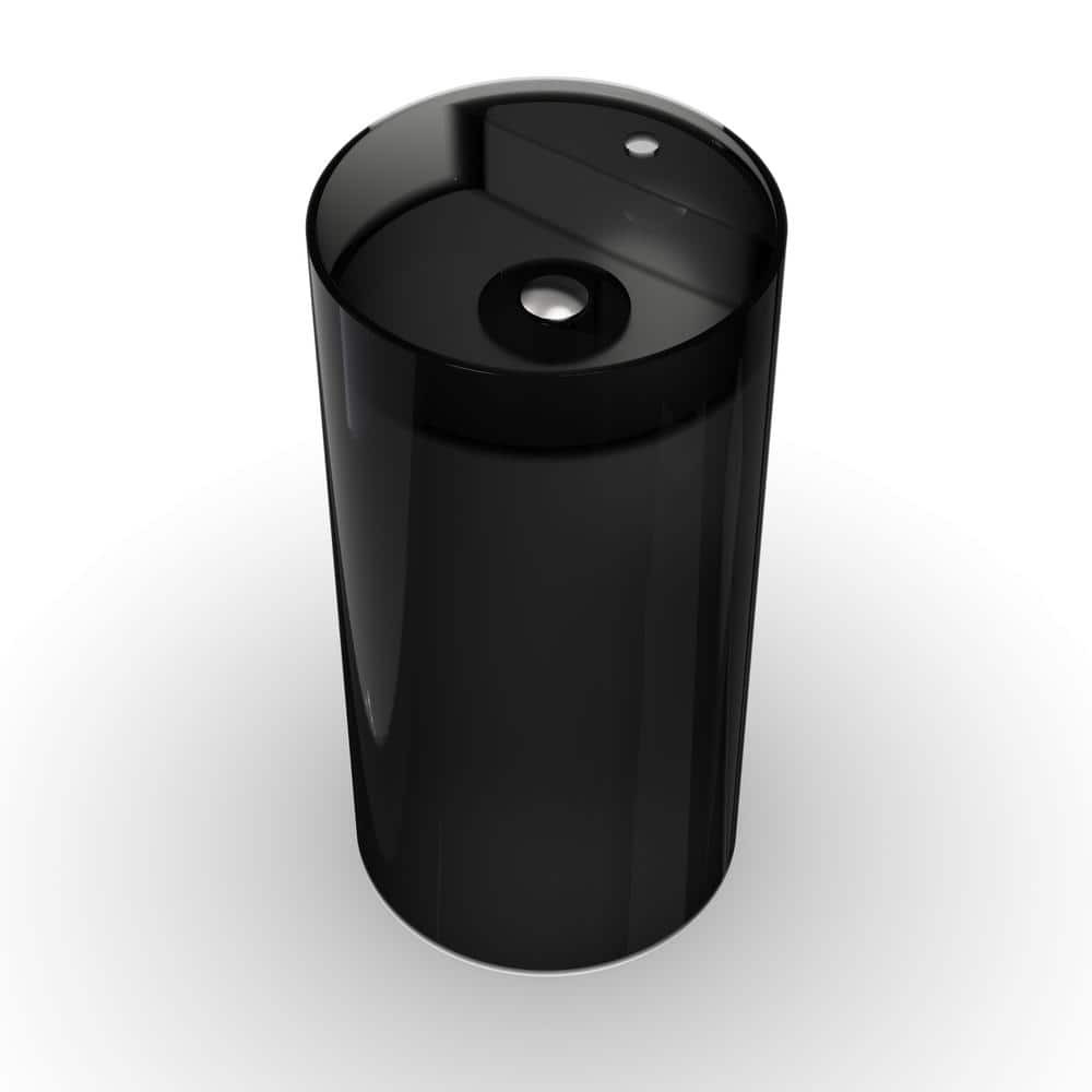 IDEAGLE 18 in. D Gray Cylindrical Pedestal Bathroom Solid Surface ...