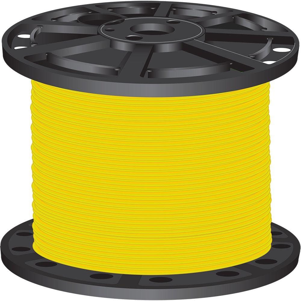 Southwire 1,000 ft. 4 Yellow Stranded CU SIMpull THHN Wire 41169402 ...