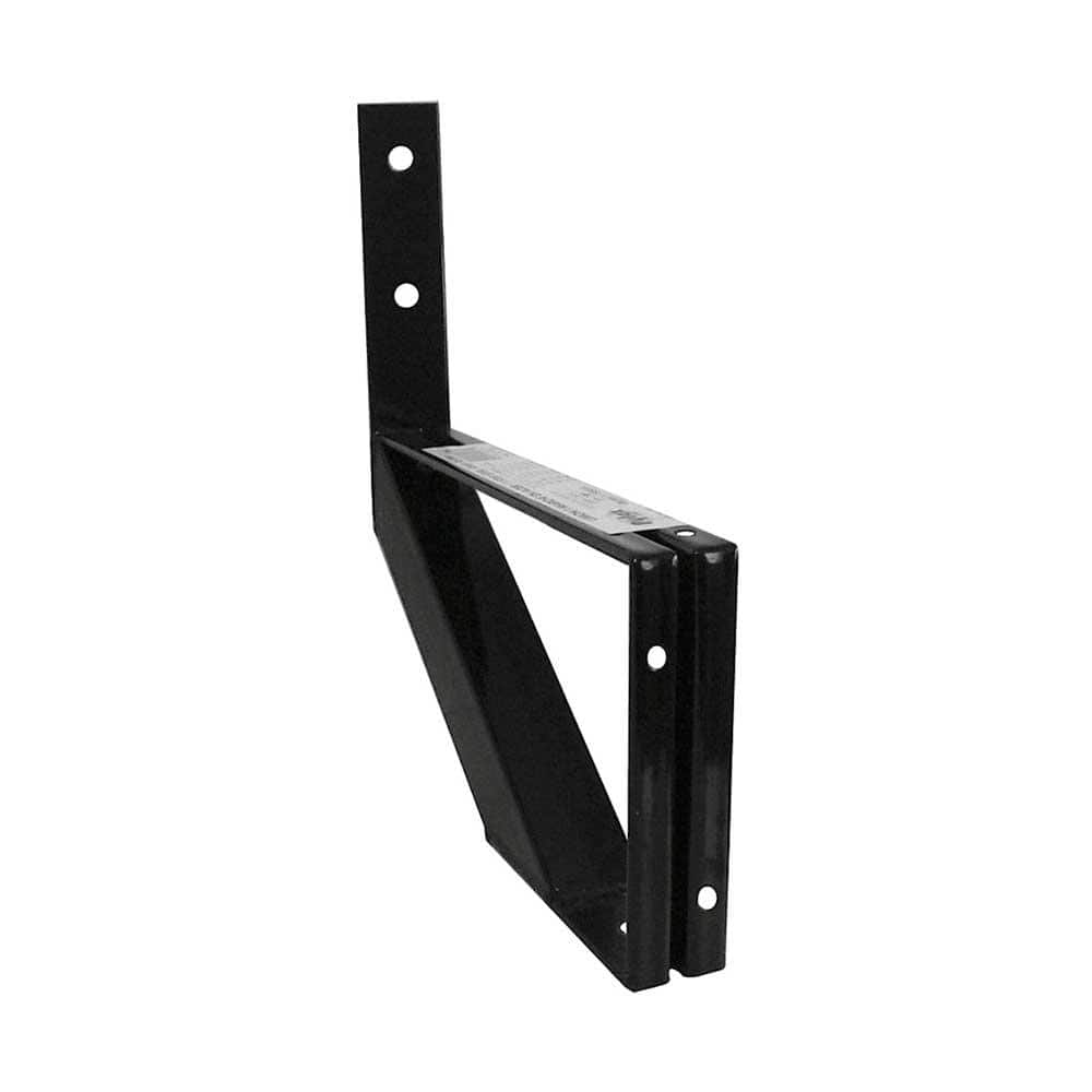 Pylex 7-1/2 in. x 10-1/4 in. Metal/Steel 1-Step Stair Stringer Black ...