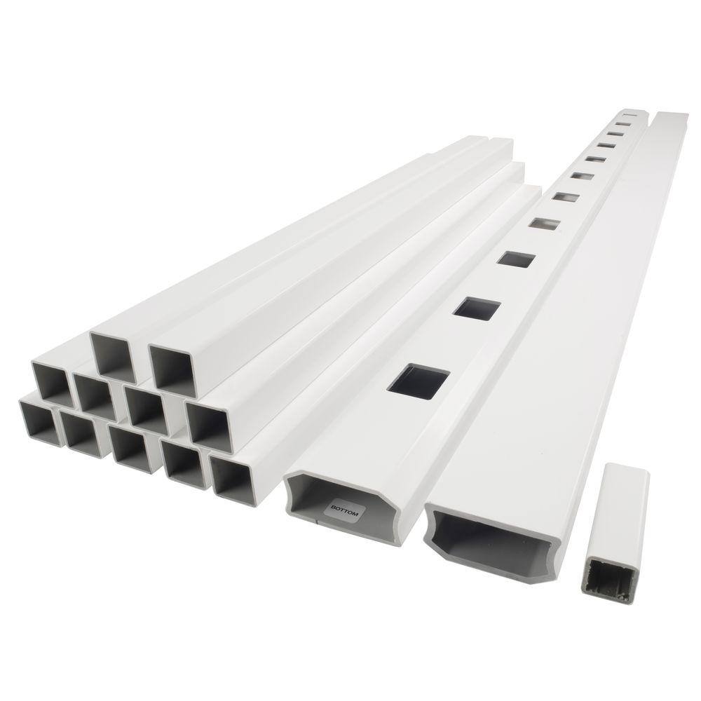 Veranda Regency 6 ft. x 3 ft. Composite White Stair Rail Kit SEC14 RWS ...