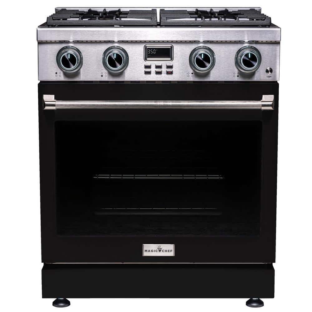 Magic Chef Pro-Style 30 in. 4-Burner Slide-in Gas Range with Convection ...