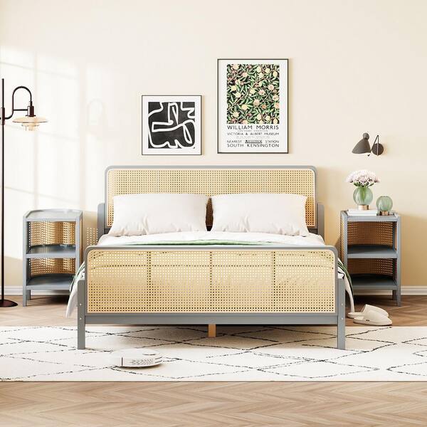 Rattan headboard and footboard store