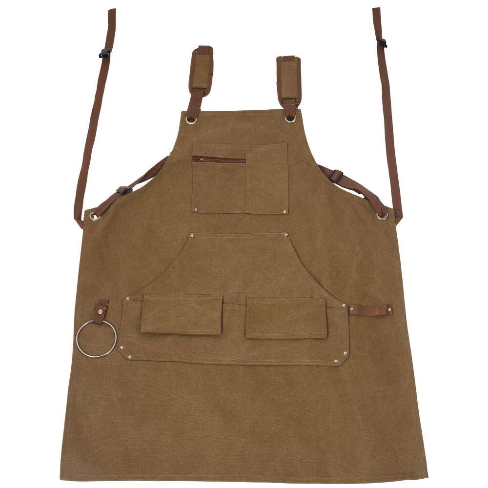 18 Oz Water-Resistant Long Heavy Duty Waxed Canvas Tool Apron ...