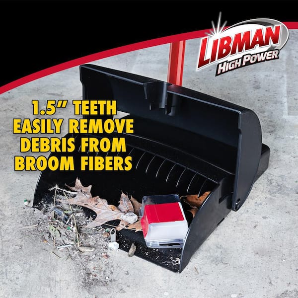 Libman 12 in. x 36 in. High Power Closed Lid Lobby Dustpan with Handle ...