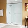 HOROW 55 in. - 59 in. W x 72 in. H Double Sliding Semi-Frameless Shower ...