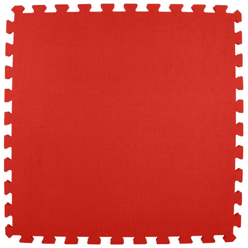 Greatmats Premium Red 24 in. W x 24 in. L Foam Kids and Gym ...