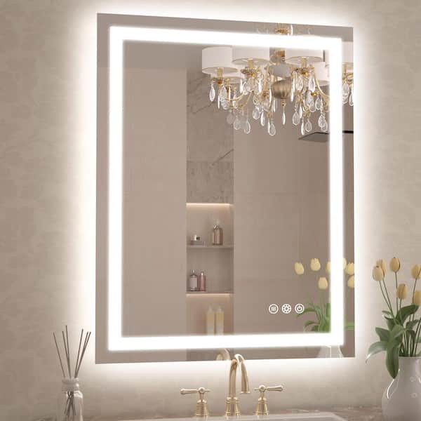 Reviews for TETOTE 28 in. W x 36 in. H Rectangular Frameless LED ...