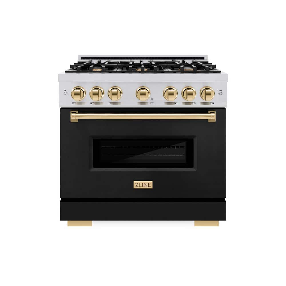 ZLINE Kitchen and Bath Classic 36 in. 6-Burner Gas Range with Gas ...