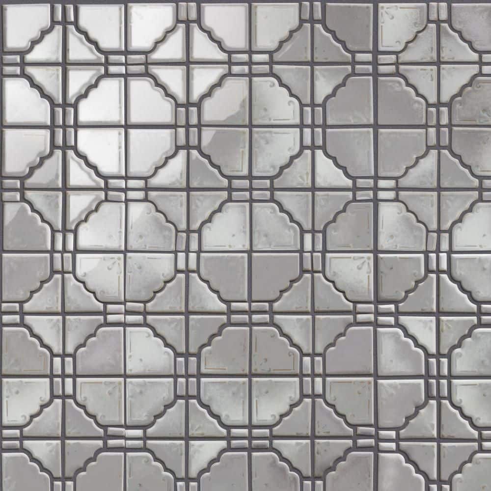 Merola Tile Hudson Moonbeam Grey Eye 12 in. x 12 in. Porcelain Floor ...