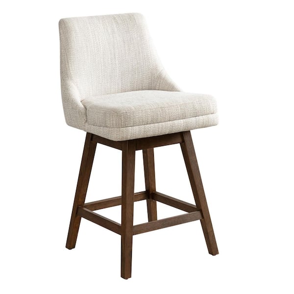 Armen Living Branson 38 in. H Counter Height Beige Low Back Wood Bar ...