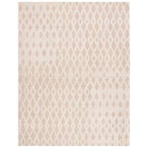 SAFAVIEH Abstract Ivory/Blue 10 ft. x 14 ft. Geometric Diamond Area Rug ...