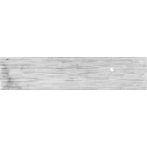 Apollo Tile Artisana 3 x 6 in. White Textured Bianco Carrara Etched ...