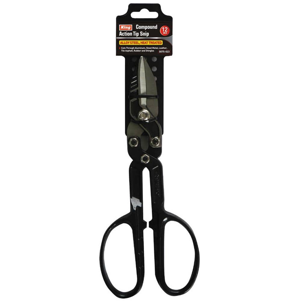 KING 12 in. Compound Action Tin Snip 0075-0 - The Home Depot