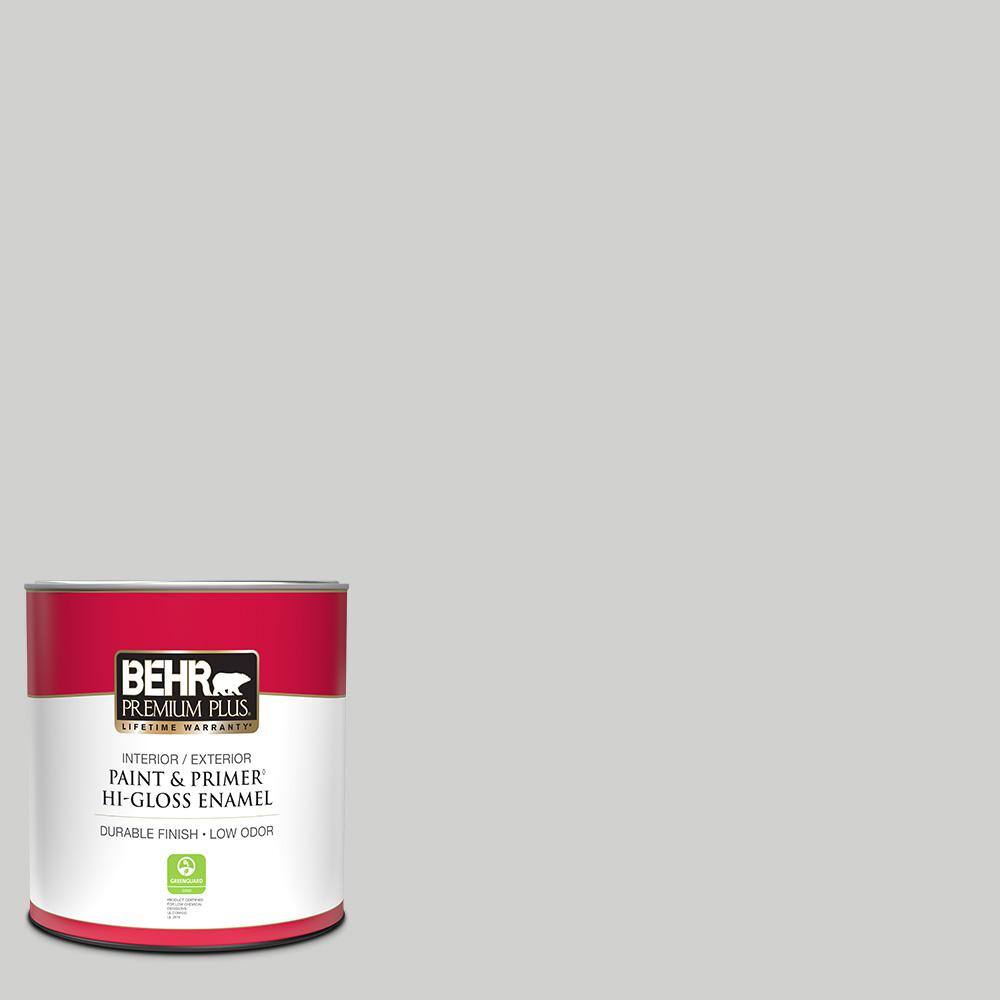 BEHR PREMIUM PLUS 1 qt. #N520-1 White Metal Hi-Gloss Enamel Interior ...