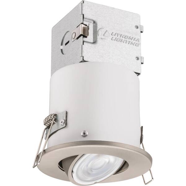 Lithonia Lighting Lithonia OneUp 3 in. Brushed Nickel Integrated LED ...