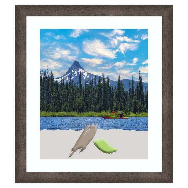 Amanti Art Dappled Light Bronze Narrow Wood Picture Frame Opening Size ...