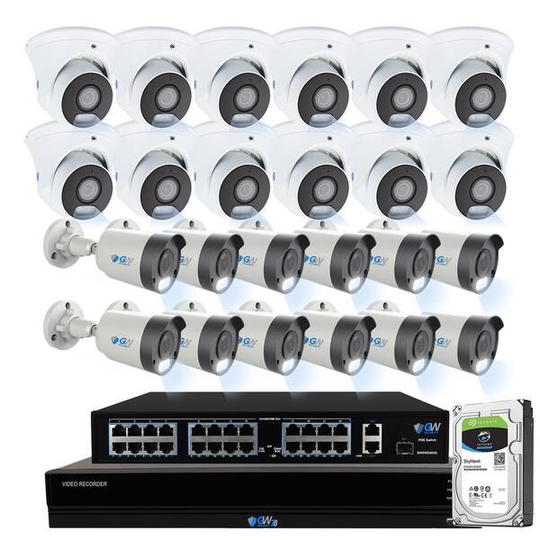 GW Security 32-Channel 8 MP 1TB NVR Security Camera System with 12 ...