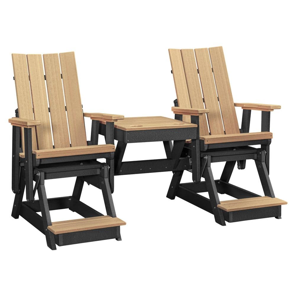 American Furniture Classics Brandon Series 76 in. 2 Person Black High ...