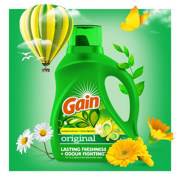 Gain 144 oz. HE Original Scent Liquid Laundry Detergent (100-Loads ...