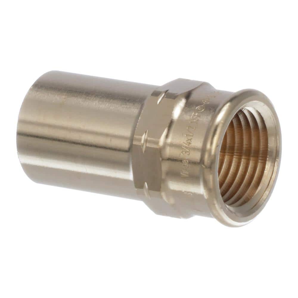 Viega ProPress 3/4 in. FTG x 1/2 in. FPT Zero-Lead Bronze Street ...