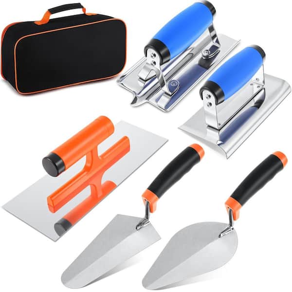 Laybus 6-Pieces Concrete Hand Tools Set Includes Concrete Hand Edger ...
