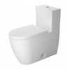Duravit 1-Piece 0.92 GPF Dual Flush Elongated Toilet in White, Seat Not ...