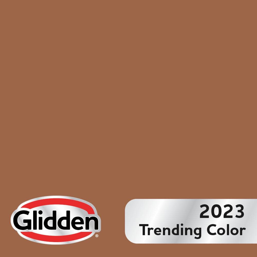 Glidden Premium 1 gal. PPG1069-6 Foxfire Brown Satin Interior Latex ...
