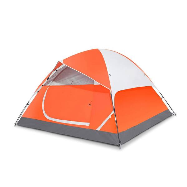 MOEPISY Tents for 8 ft. x 7 ft. 4 Person Orange Camping Dome 089K2CYRD ...