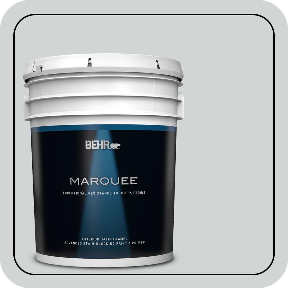 BEHR MARQUEE 5 gal. #N450-1 Evaporation Satin Enamel Exterior Paint ...