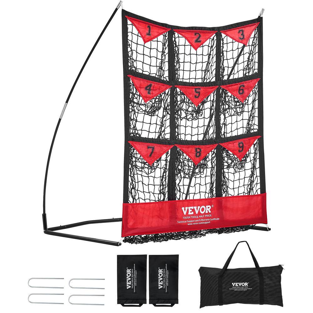 VEVOR 9 Hole Baseball Net 36 in. L x 30 in. W Softball Baseball ...