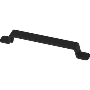 GlideRite 5 in. Matte Black Center Modern Flat Embossed Cabinet Drawer ...