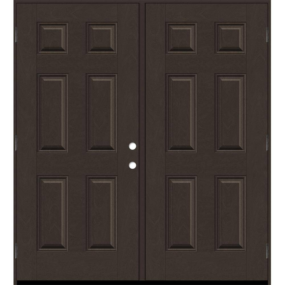 Steves & Sons Regency 72 in. x 96 in. 6 Panel RHOS Hickory Stain ...