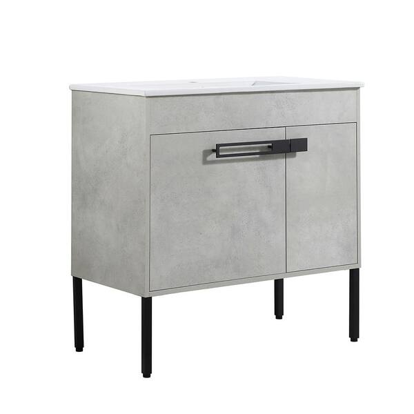 FAMYYT 36 in. W x 18.3 in. D x 35 in. H Single Sink Optional Conversion ...