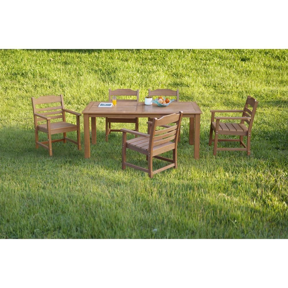 HIPS Dining Set, Rectangular All Weather Dining Table 5 Pieces(4 ...