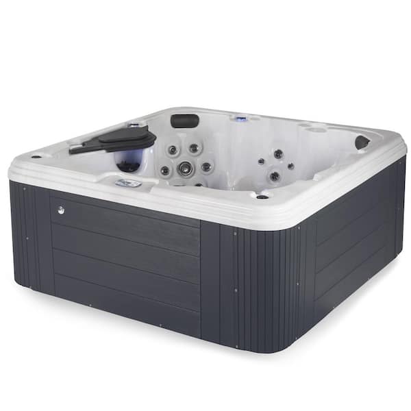 AquaLife Surfaces 4-Person 36-Jet 72-Port 240 V Acrylic Lounger Hot Tub ...