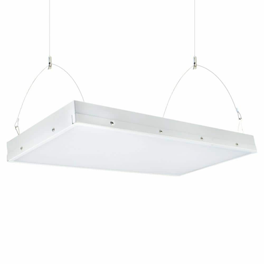 WYZM 2 ft. 400-Watt Equivalent Integrated LED White Shop High Bay Light ...