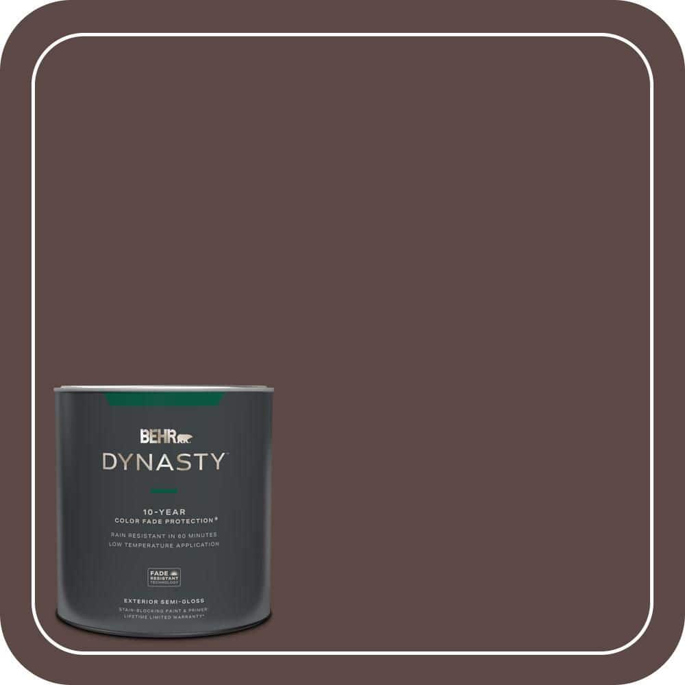BEHR DYNASTY 1 qt. #MQ1-58 Chocolate Soul Semi-Gloss Exterior Stain ...