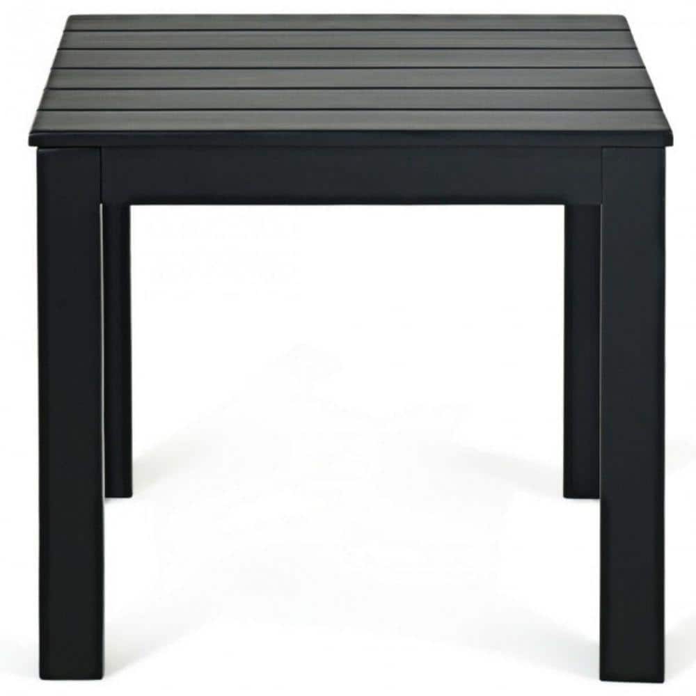 ANGELES HOME Black Square Solid Wood Outdoor Coffee Bistro Table 8CK70 ...