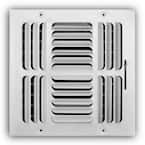 Everbilt 10 in. x 10 in. 4-Way Steel Wall/Ceiling Register in White ...