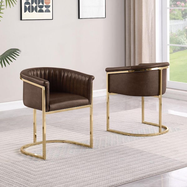 Best Quality Furniture Prince Espresso Color Leath-Aire Upholstery Side ...
