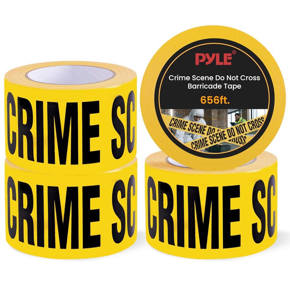 Pyle 6-Pieces 200 Meters Long Tape Roll Suitable for Crime Scene Do Not ...