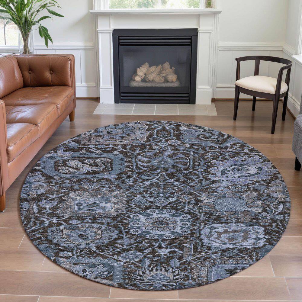 Addison Rugs Mayfield Premium Machine Washable Abstract AMF1320 Denim 8 ...