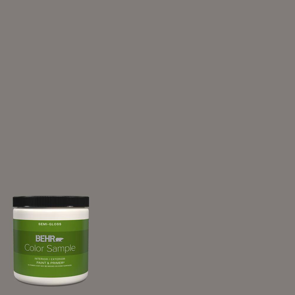 BEHR PREMIUM PLUS 8 oz. #PPU24-21 Greyhound Semi-Gloss Interior ...
