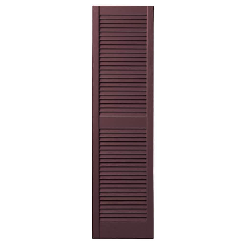 Ply Gem 15 in. x 51 in. Open Louvered Polypropylene Shutters Pair in ...