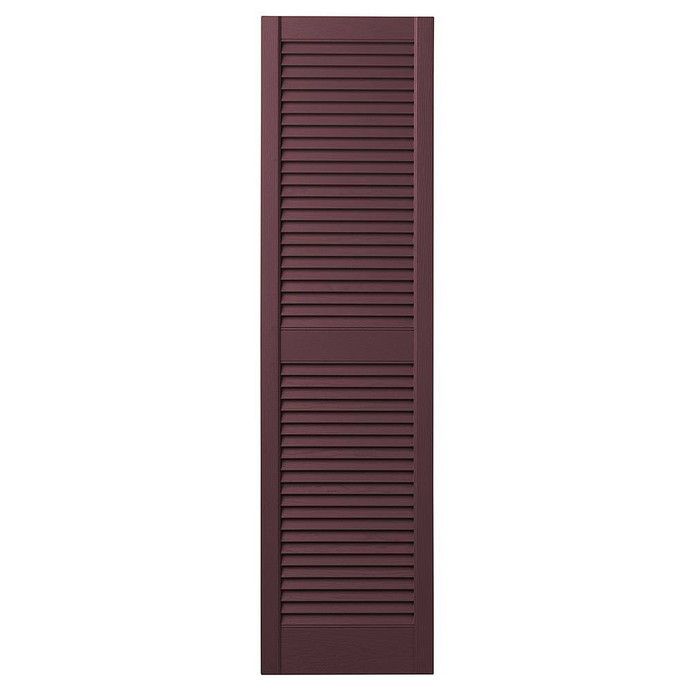 Ply Gem 15 in. x 67 in. Open Louvered Polypropylene Shutters Pair in ...