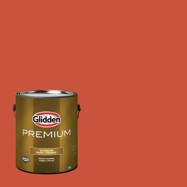 Glidden Premium 1 gal. PPG1193-7 Cinnamon Stone Flat Exterior Latex ...