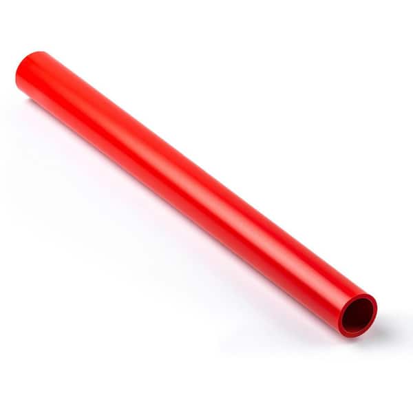 PLUMBFLEX 1/2 in. x 4 ft. PEX-B Tube Stick, Polyethylene Red Pex Pipe ...