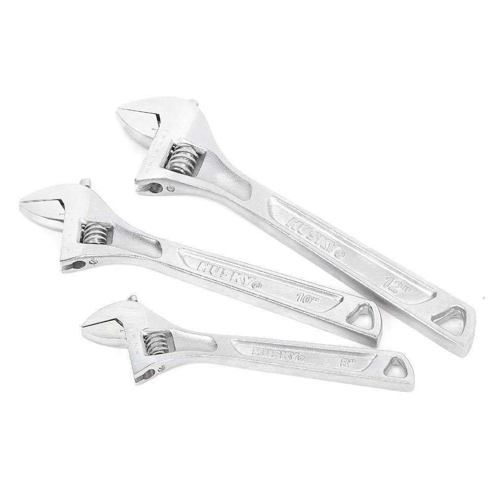 Husky Double Speed Adjustable Wrench Set (3-Piece) 96854 - The Home Depot