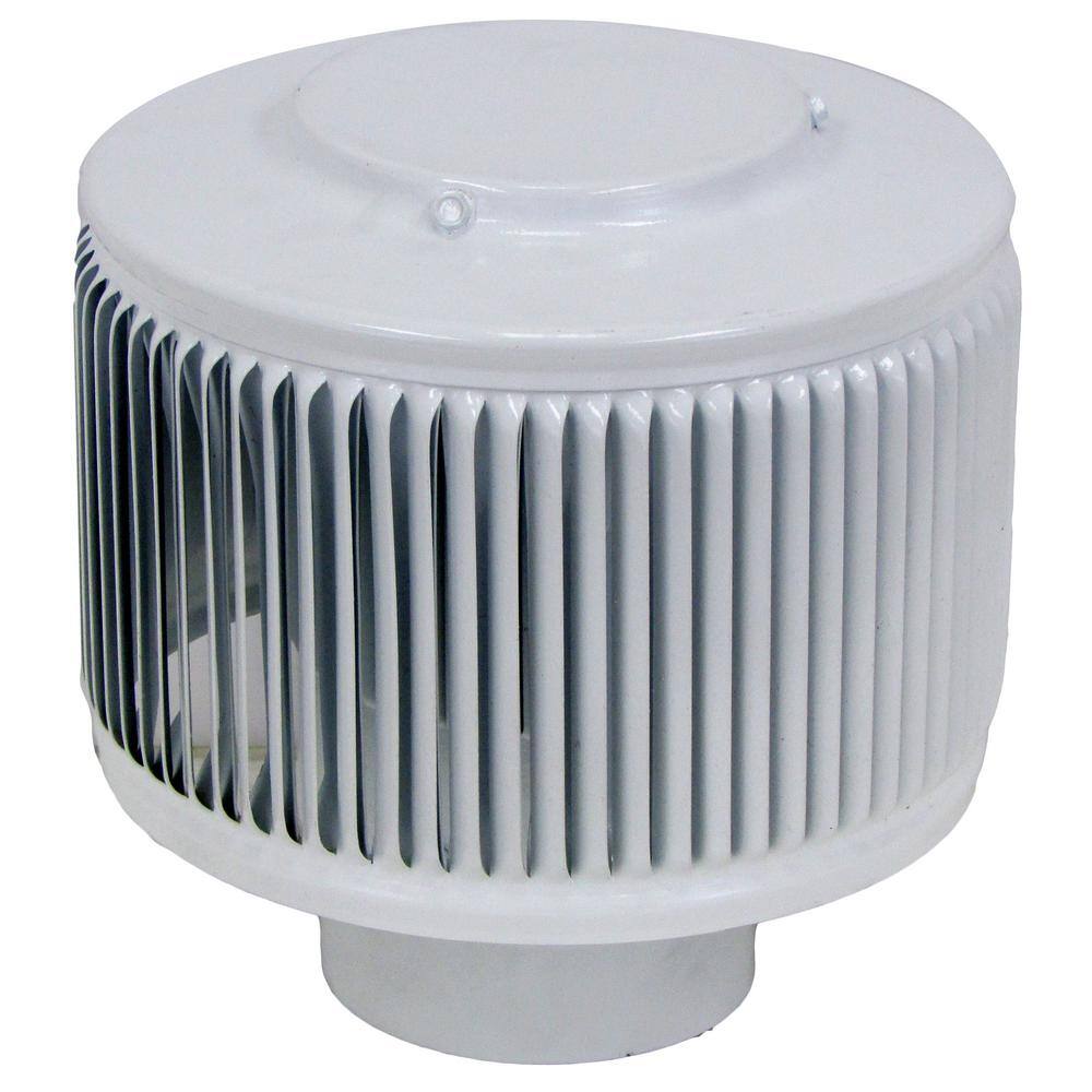 Active Ventilation 3 in. Dia Aura PVC Vent Cap Exhaust with Adapter for ...