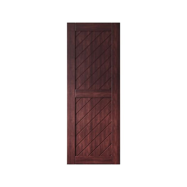 HOMACER XT1 30 in. x 80 in. C-Panel Solid Core Red Mahogany Slanted ...
